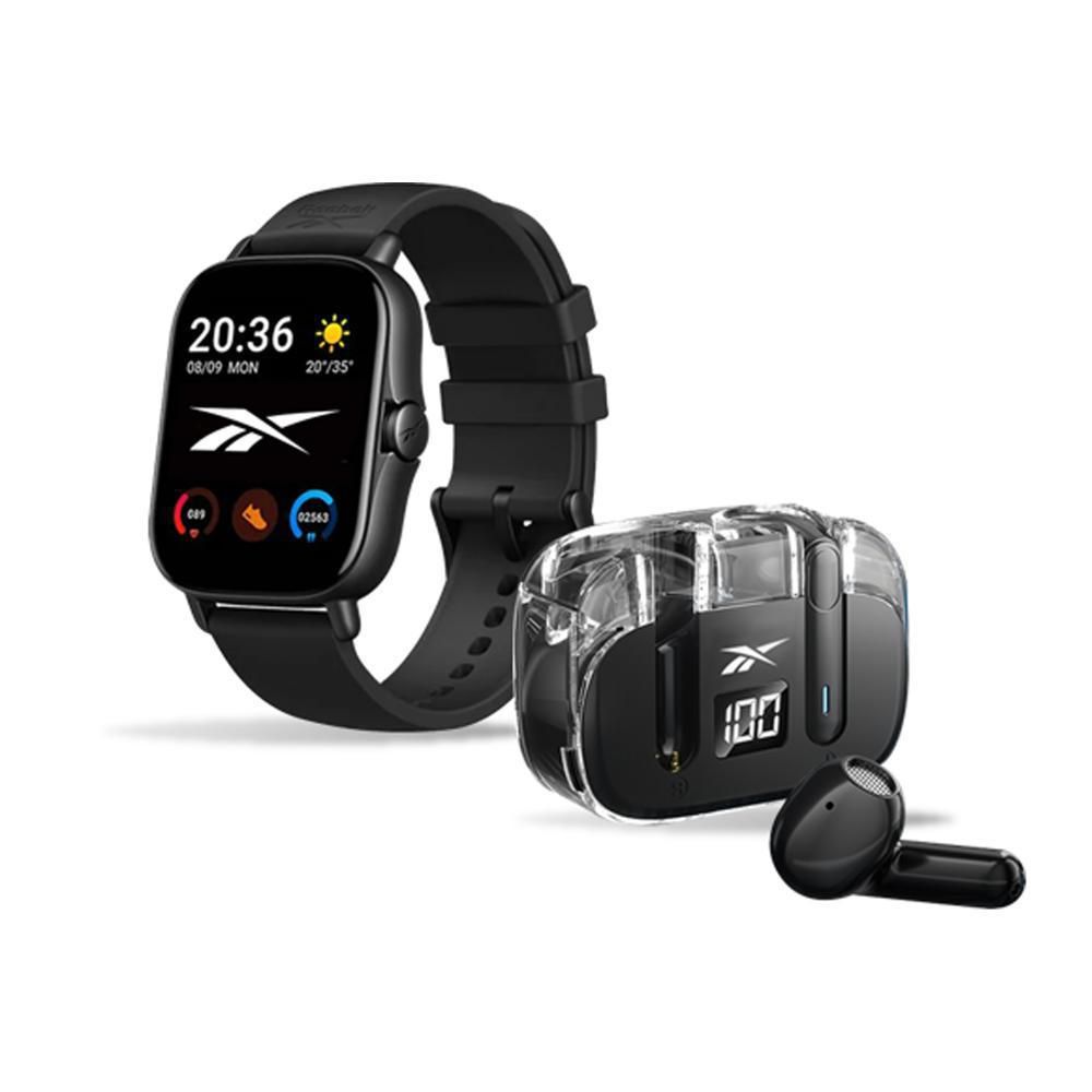 Paquete Smartwatch+Tws Reebok Negro
