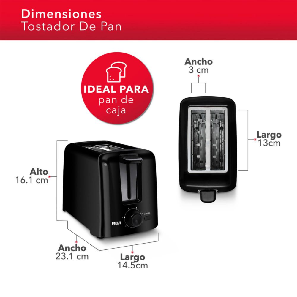 RCA, Tostador de Pan, RC-T2, Tostador, Pan, rebanadas, tostado ...