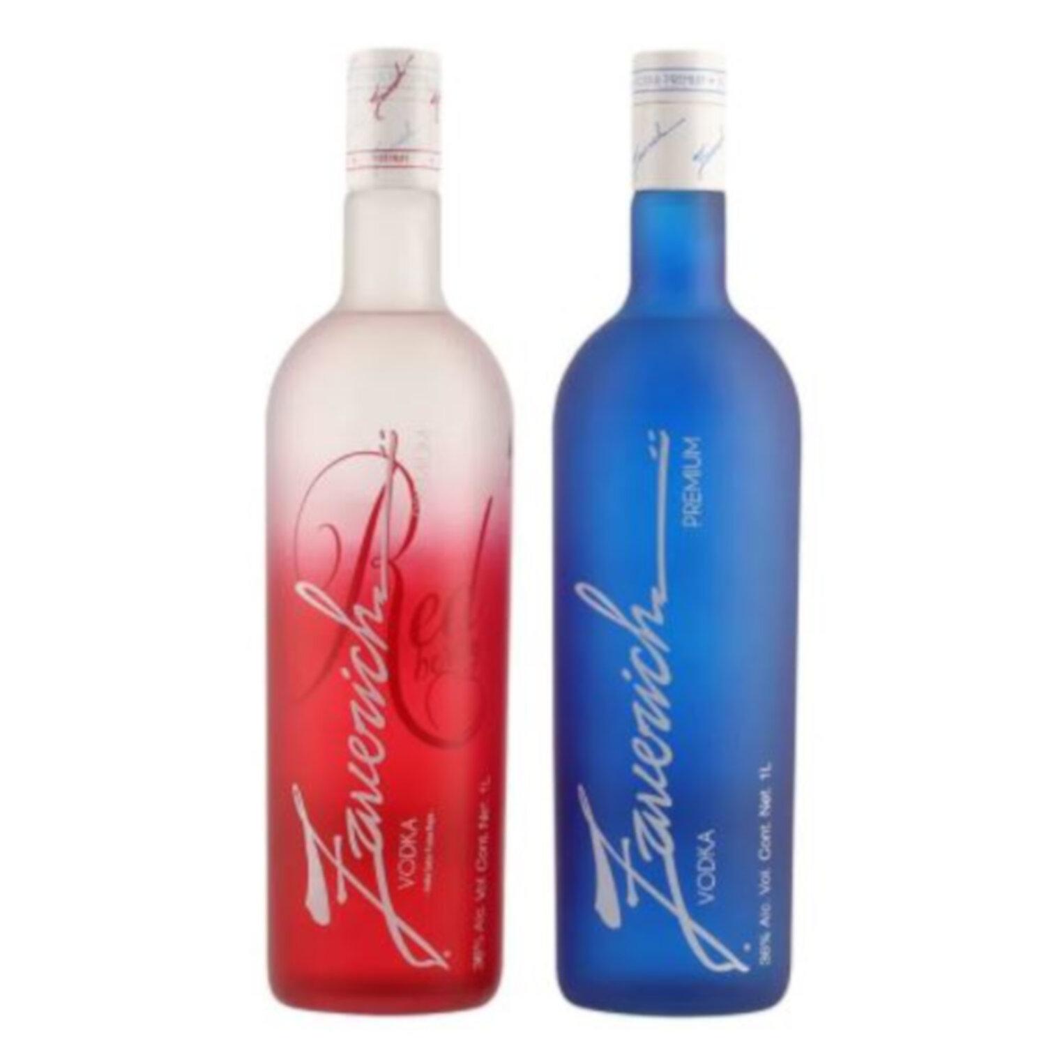 Pack de 6 Vodka Zaverich Red Berry + Premium 1 L