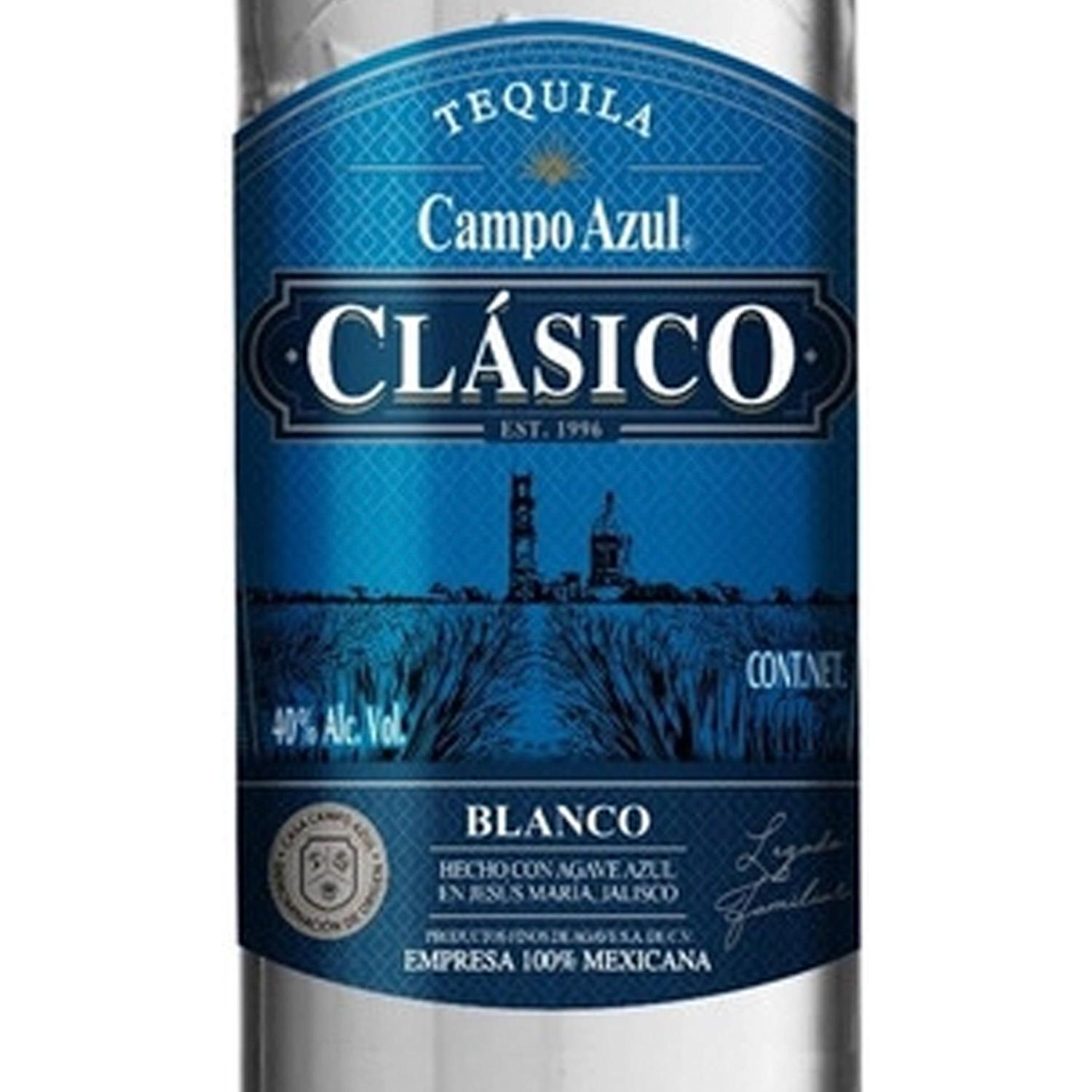 Pack de 4 Tequila Campo Azul Clásico Blanco Duo 750 ml