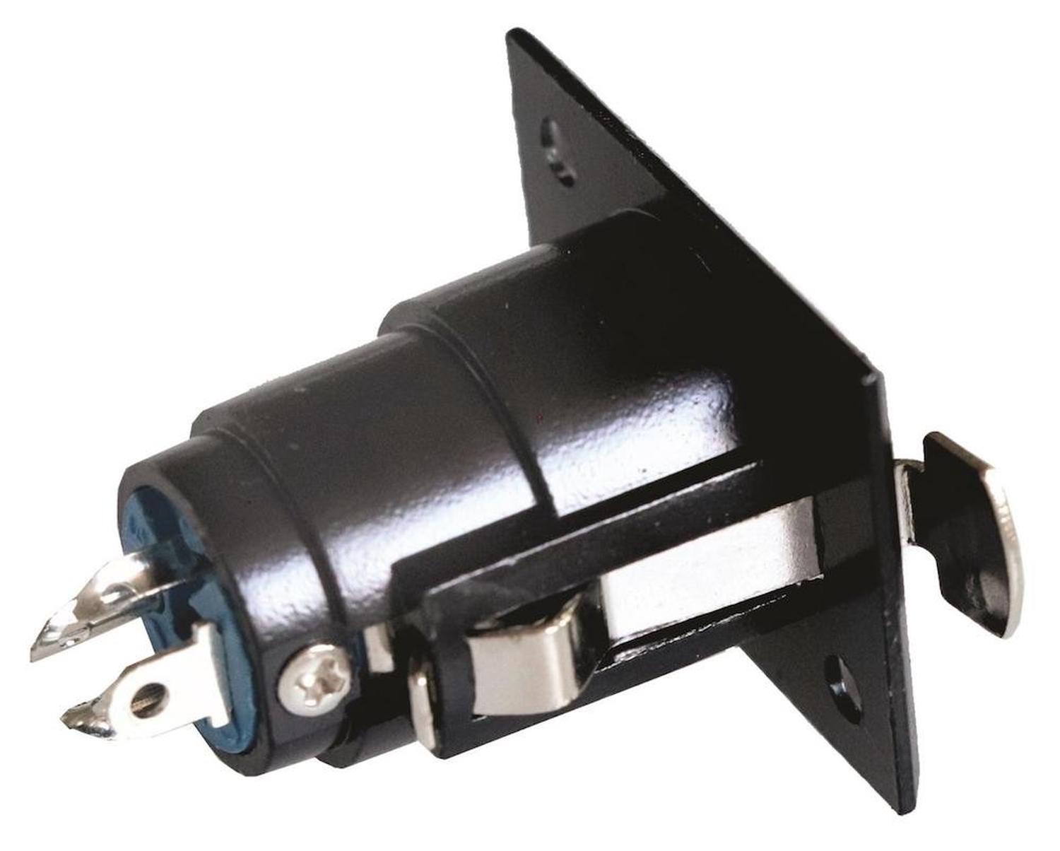 Jack Canon Para Chasis 3 Puntas Negro Metálico