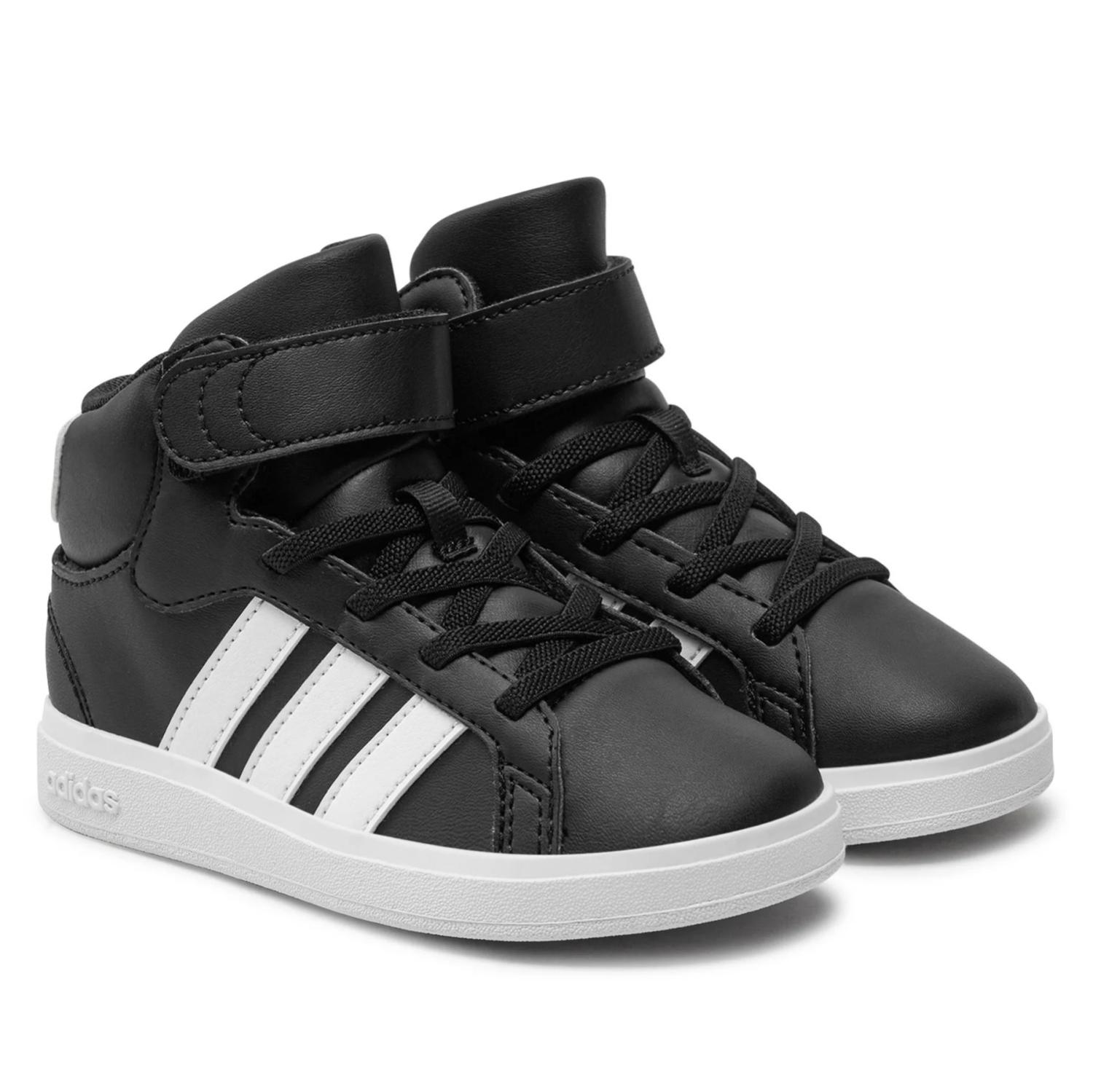 Tenis Adidas Grand Court Mid K UNISEX. IE3863 Negro
