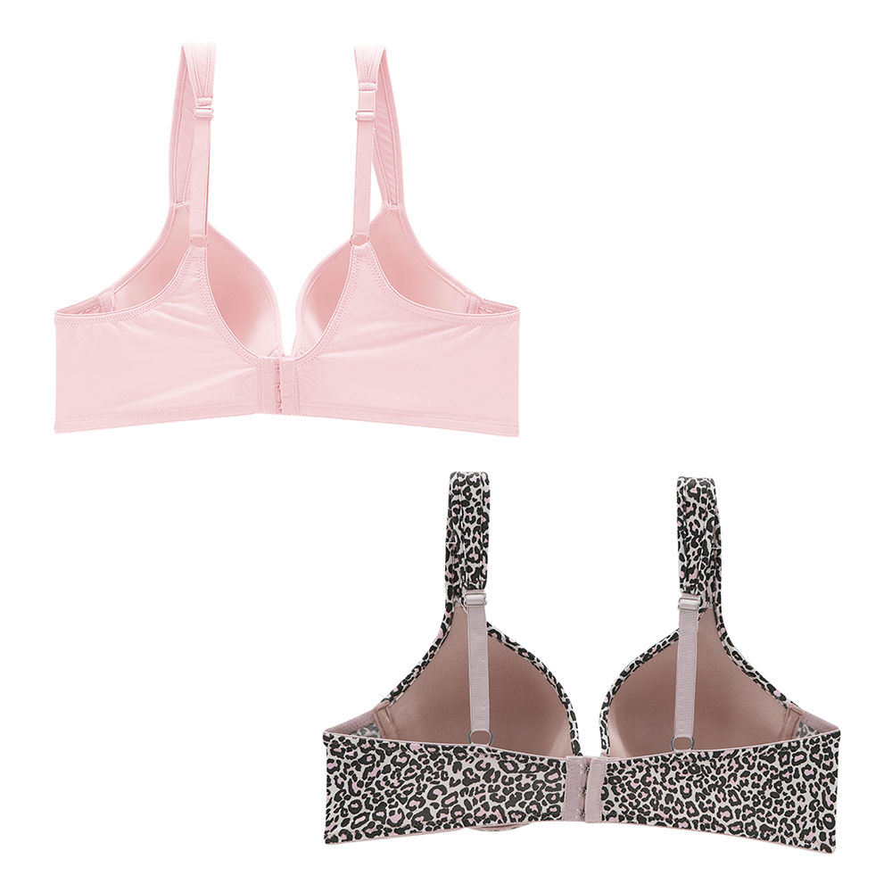 Set de 2 brasier de talla extra animal print y rosa 23359 Carnival