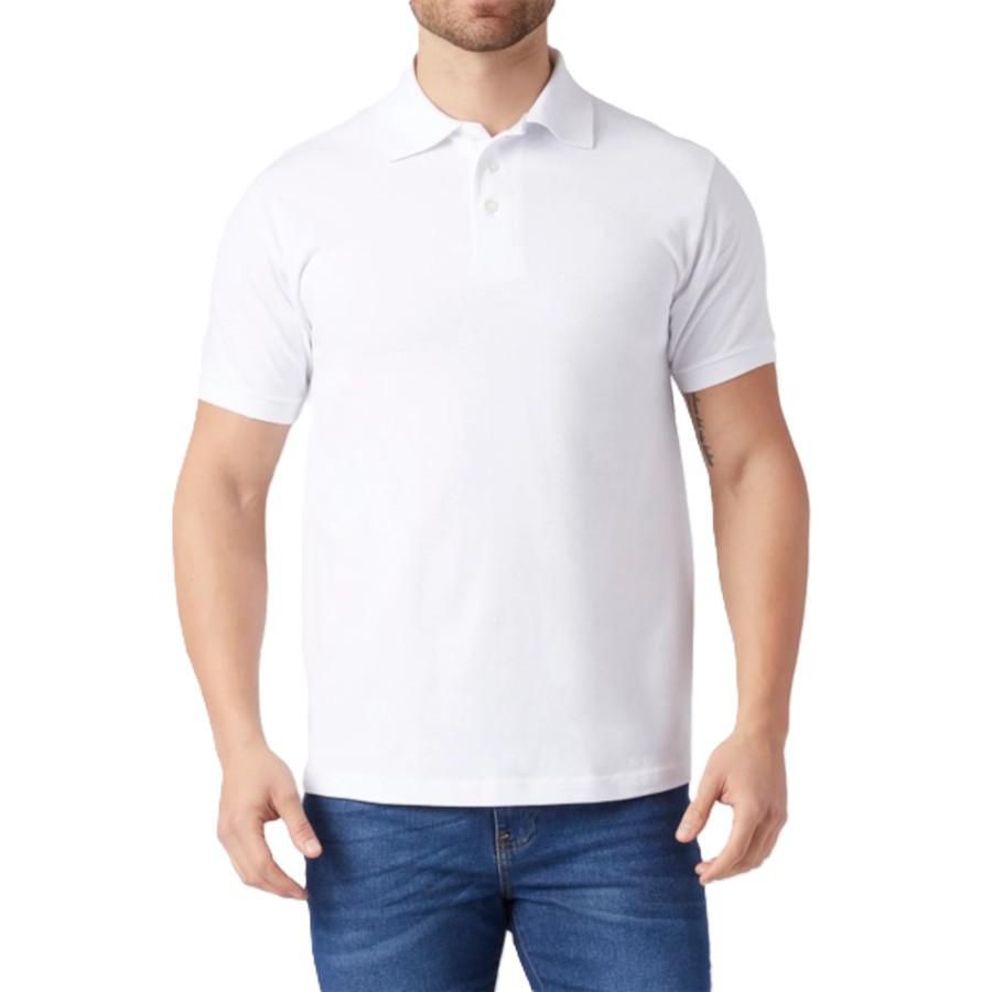 Playera Polo Optima para Caballero - 100% Algodón - Blanco