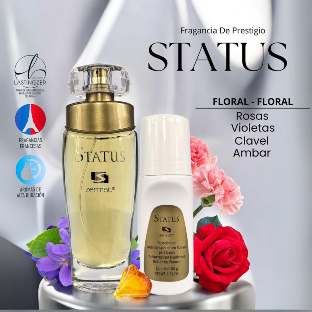 Perfume Status Dama Zermat 60 ml + Desodorante Original
