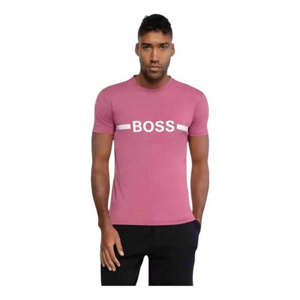 Playera Boss Beachwear Rosa Hombre