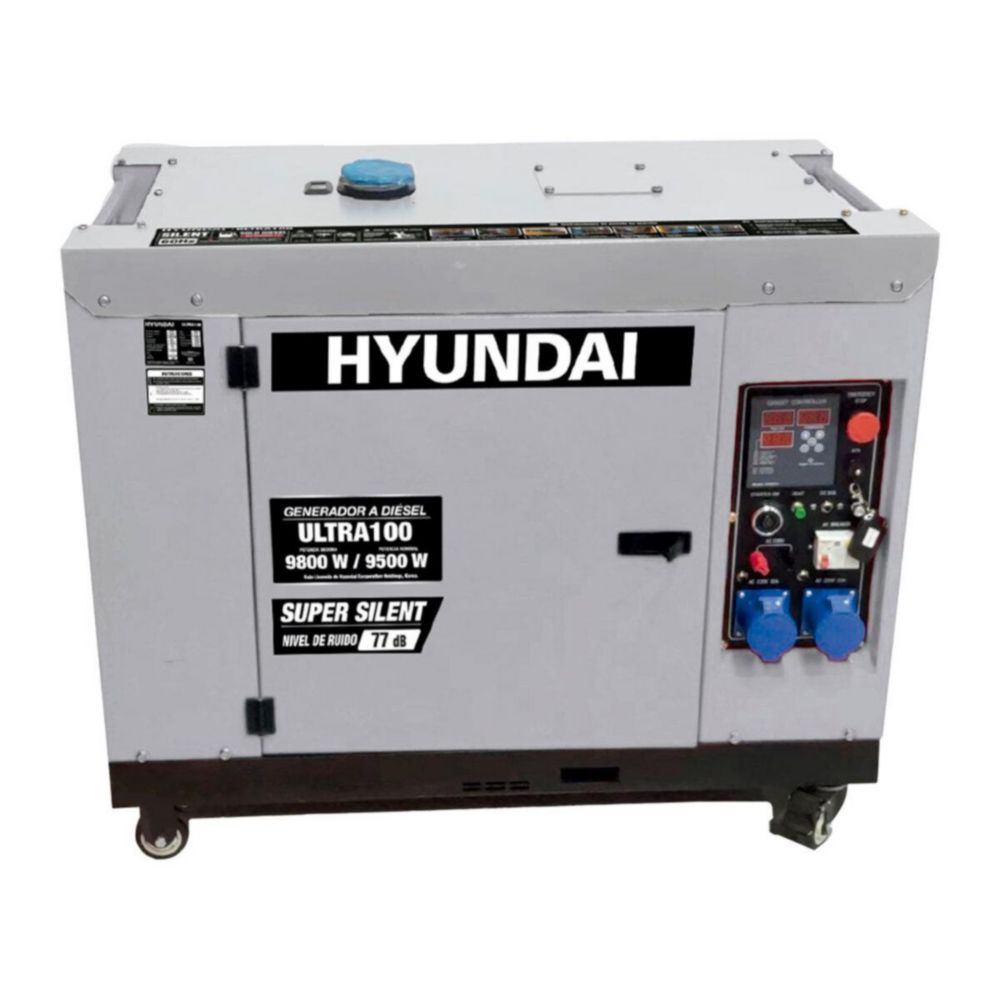 Generador Silencioso Hyundai C/Motor Diesel Potencia Máxima 9.8 Kw 110v ...