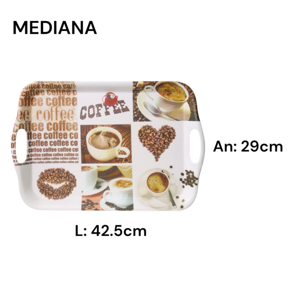 SET 3 CHAROLAS MELAMINA ASA CORAZON LA REINA DEL HOGAR