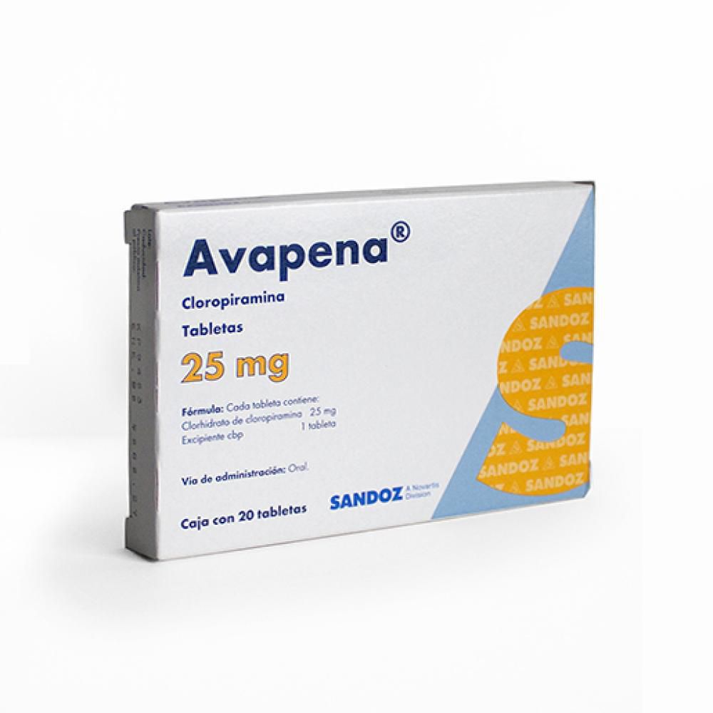 AVAPENA CLOROPIRAMINA 25 mg Tableta