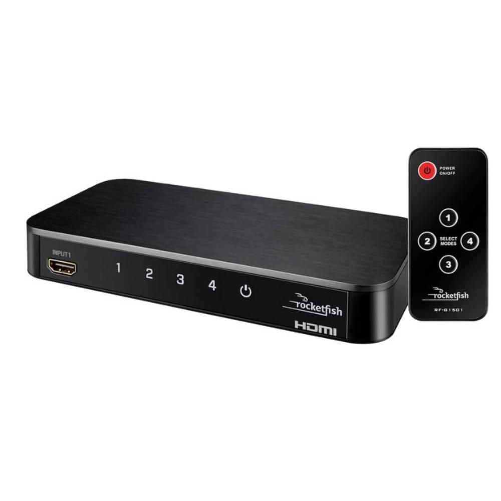 Adaptador multipuerto HDMI Rocketfish Switch Box 4 puertos negro