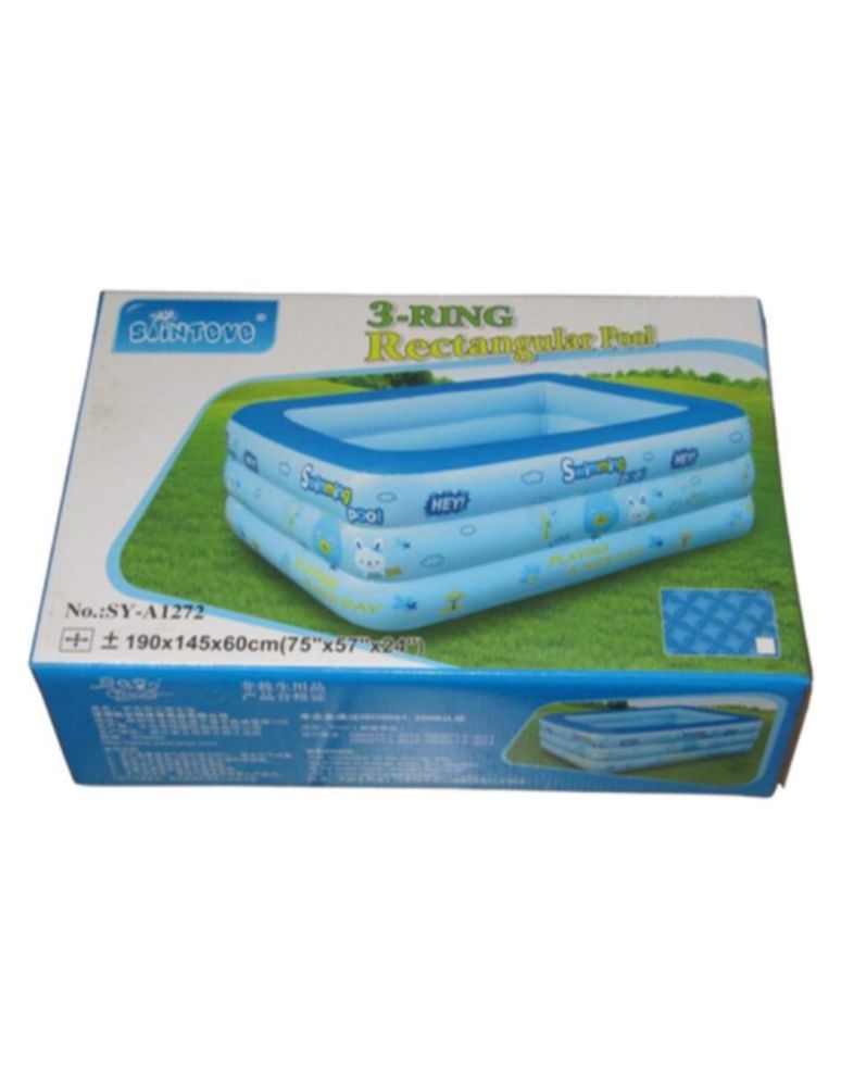 Alberca Inflable rectangular Azul 190 cm