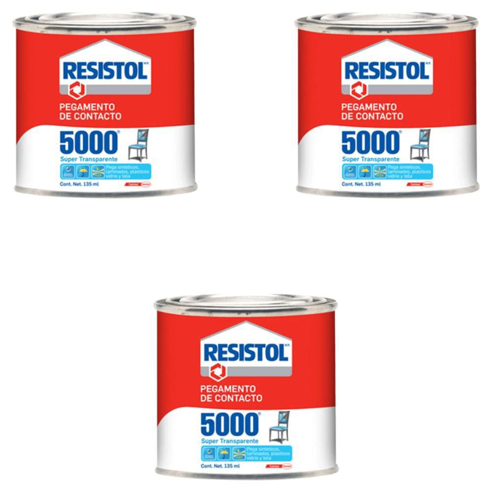 PACK 3 PEGAMENTO RESISTOL 5000 SUPER TRANSPARENTE 135 ML