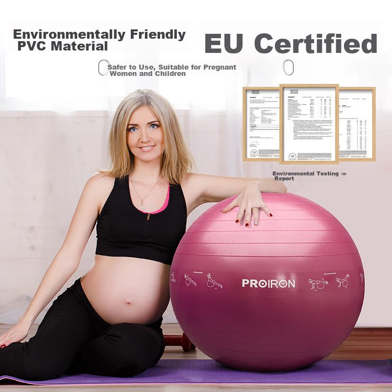 Pelota de yoga PROIRON reforzada antipinchazos 65 cm plateado