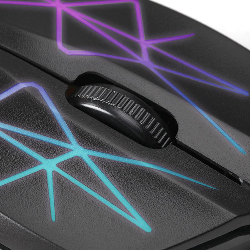 Mouse M82 Negro Iluminado Ergonómico