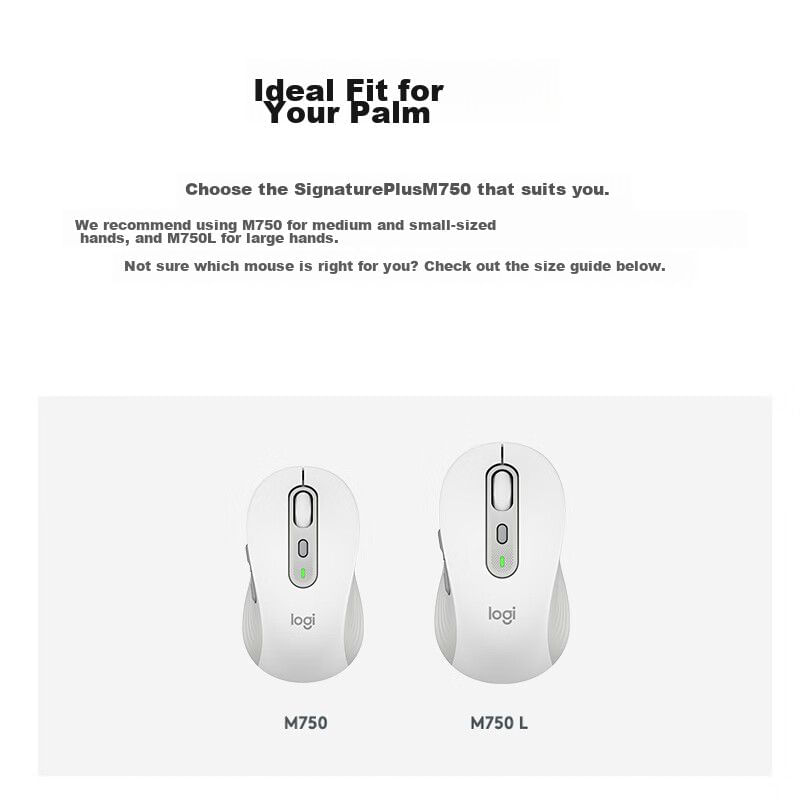 Mouse Logitech M750M Blanco Inalámbrico