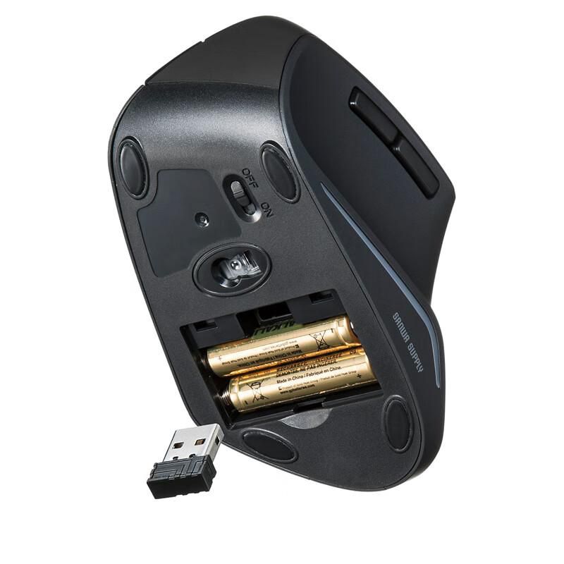 Mouse Sanwa Vertical Ergonómico Negro