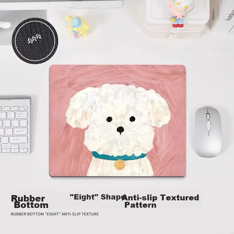 Mouse Pad Juyingfeng W990 Perro Blanco