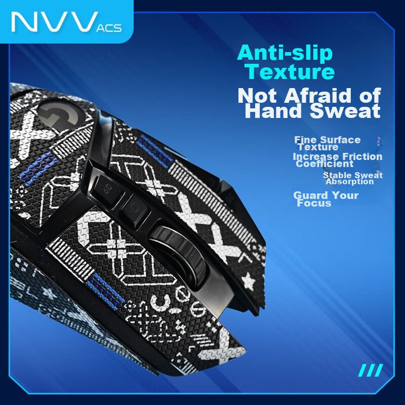 Pegatina Para Ratón Nvv Hell Viper M-X Negra