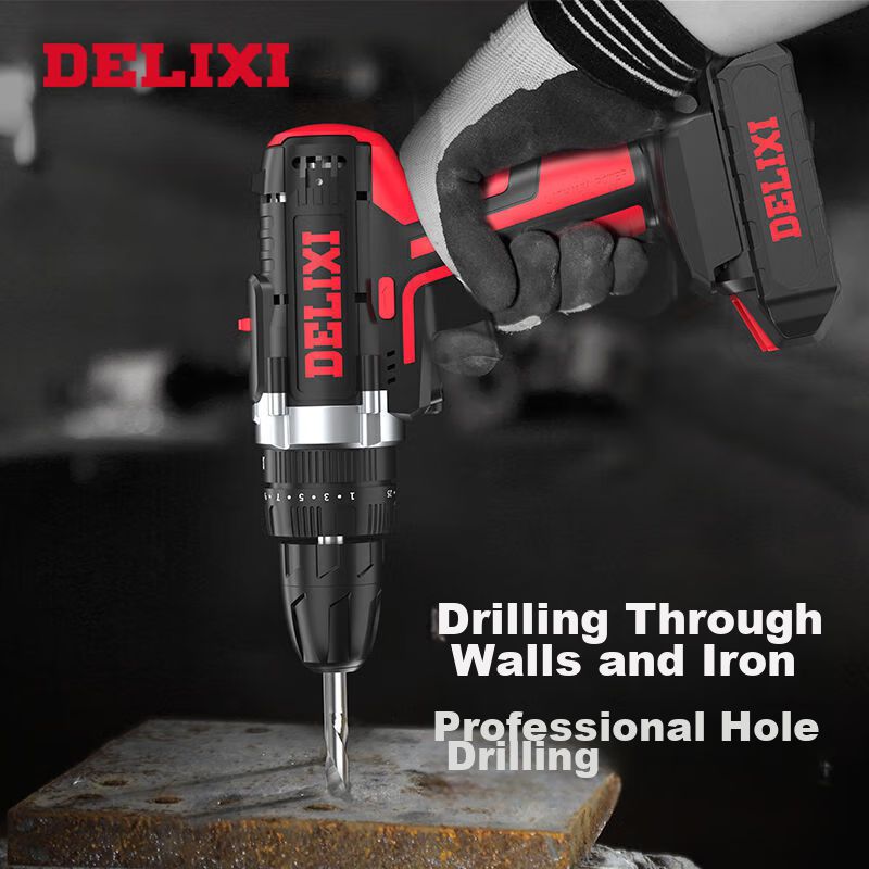 Taladro Eléctrico Delixi Dlx-Kc01A 12V Recargable Batería Litio