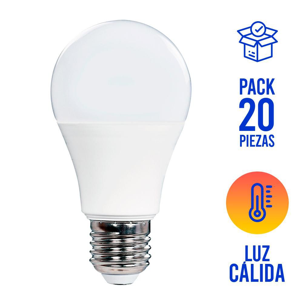ICON Pack 20 Focos LED 12W E26 Luz Cálida 3000K Ilumina 85W