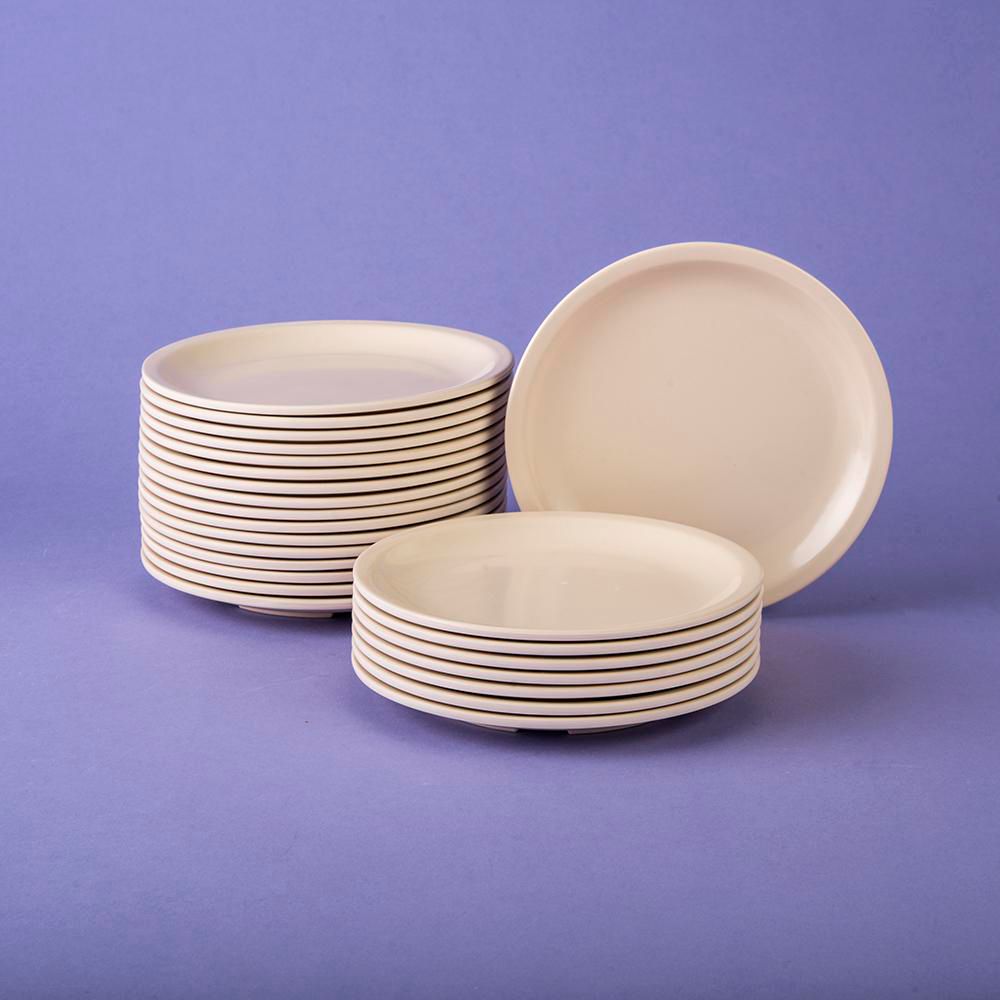 Plato de Melamina Cinsa 24 piezas Color Arena