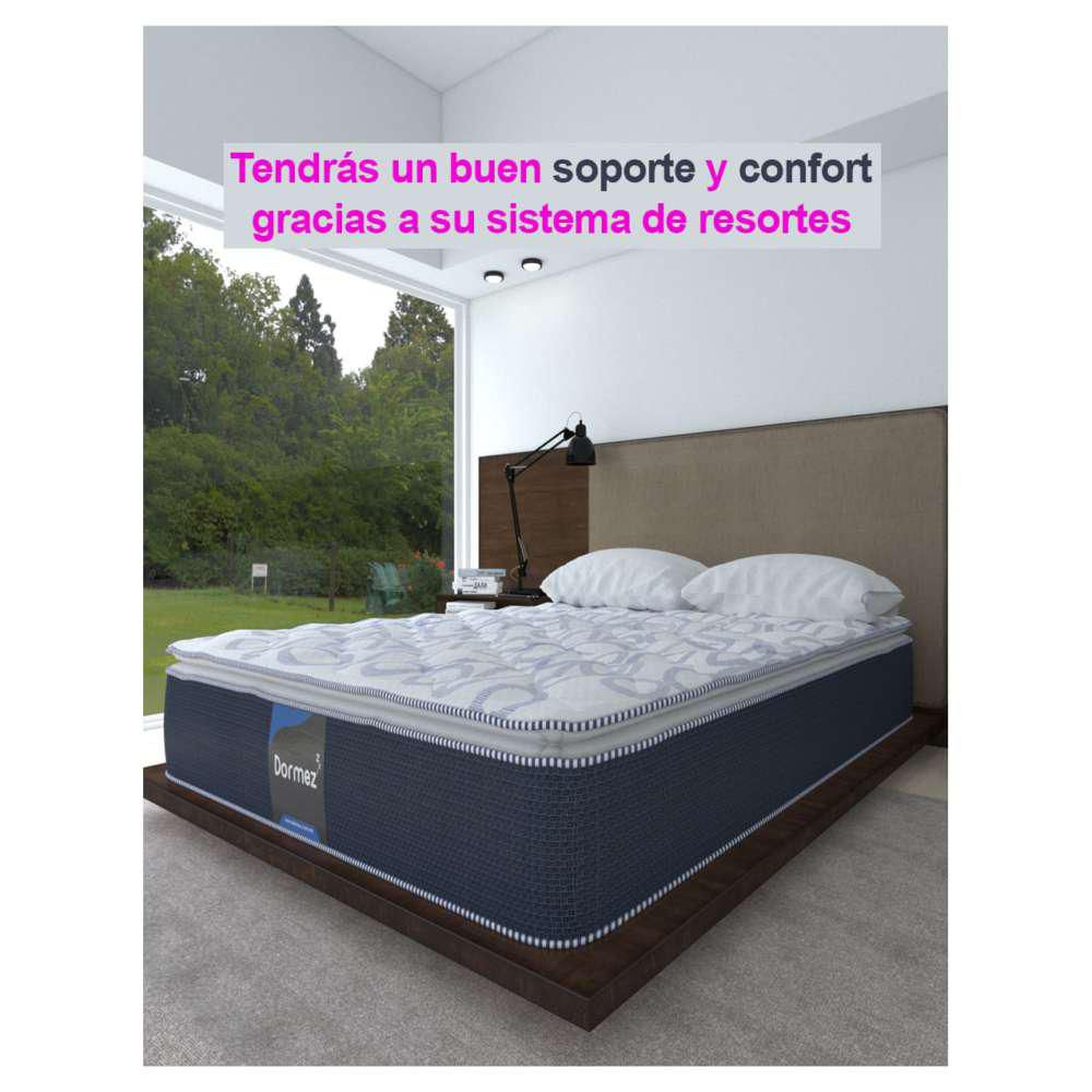 Colchón Individual Dormez Silc fibras hipoalergenicas+Box Gamma+Protec