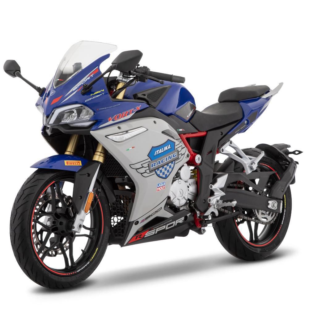 Motocicleta Deportiva Italika Vort-X 300R Azul con Gris