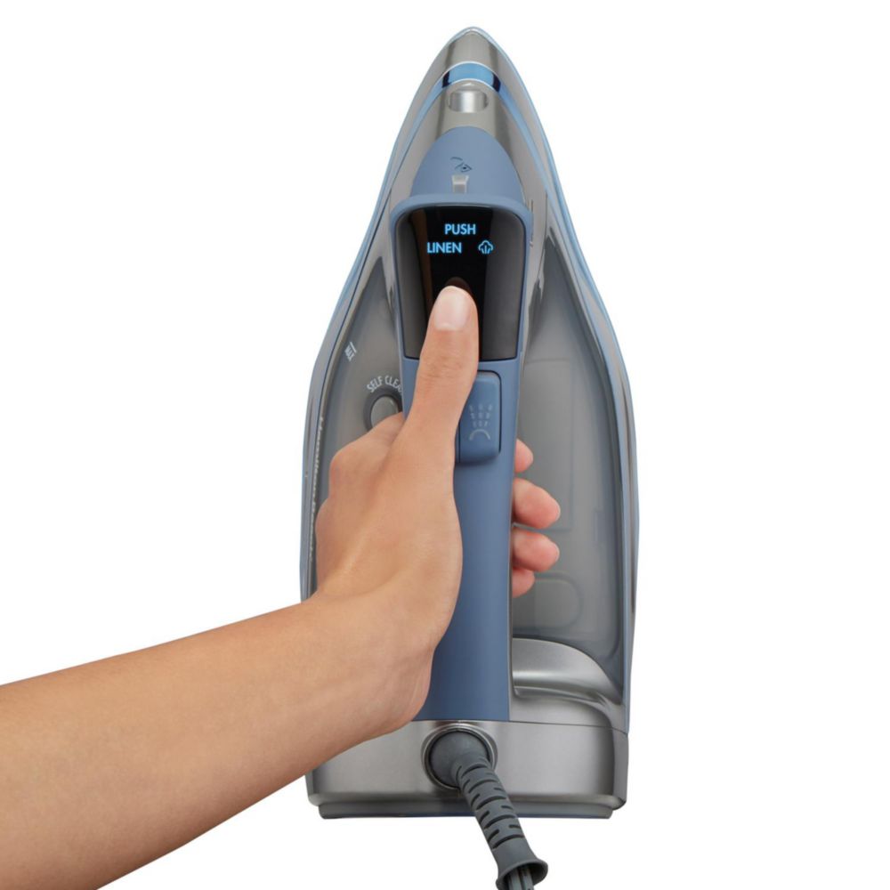 Plancha de Vapor Hamilton Beach 19910 Antiadherente Digital Durathon Gris