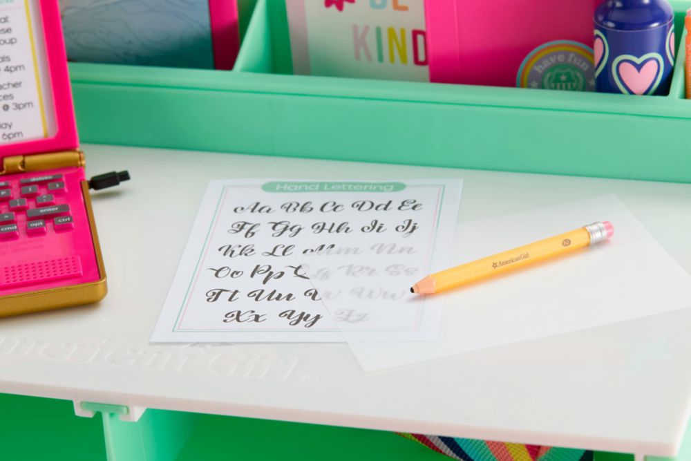 Muñeca American Girl Truly Me de 45 cm, ¡Escribe!, juego de escritorio ...