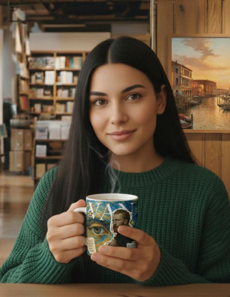 Taza Tink Van Gogh Collage Estrellas 445 ml
