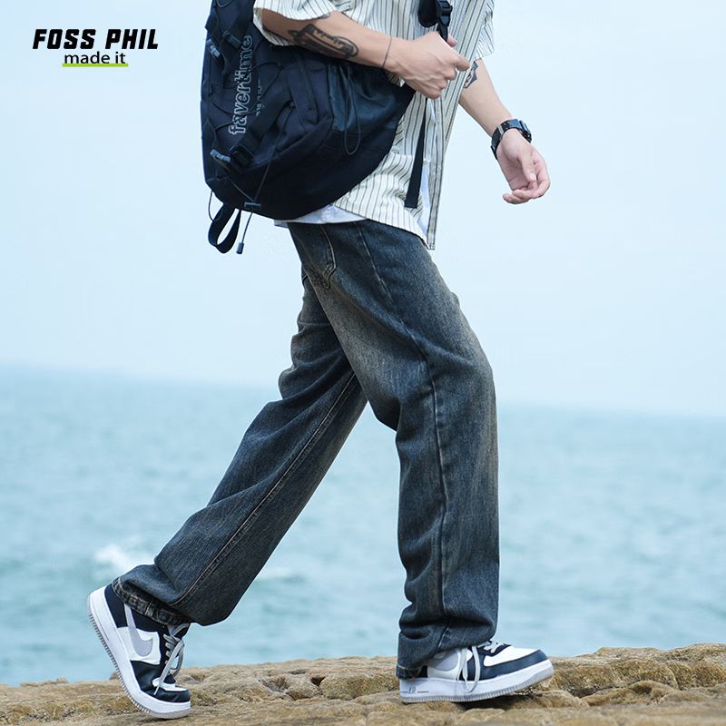 Jeans Foss Phil pierna ancha azul marino