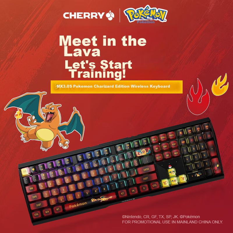 Teclado CHERRY MX3.0S Pokémon Charizard