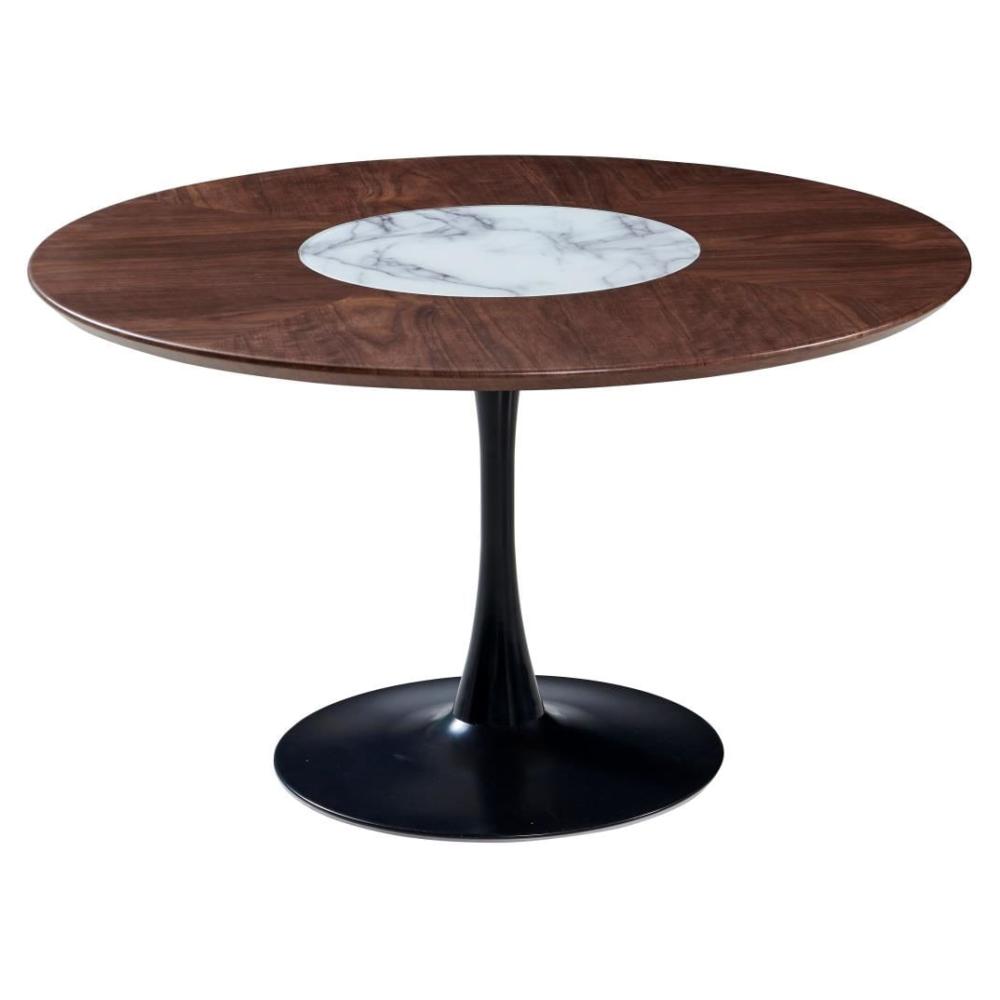 Mesa de Comedor Redondo Alisa - Nogal | Elektra tienda en línea México