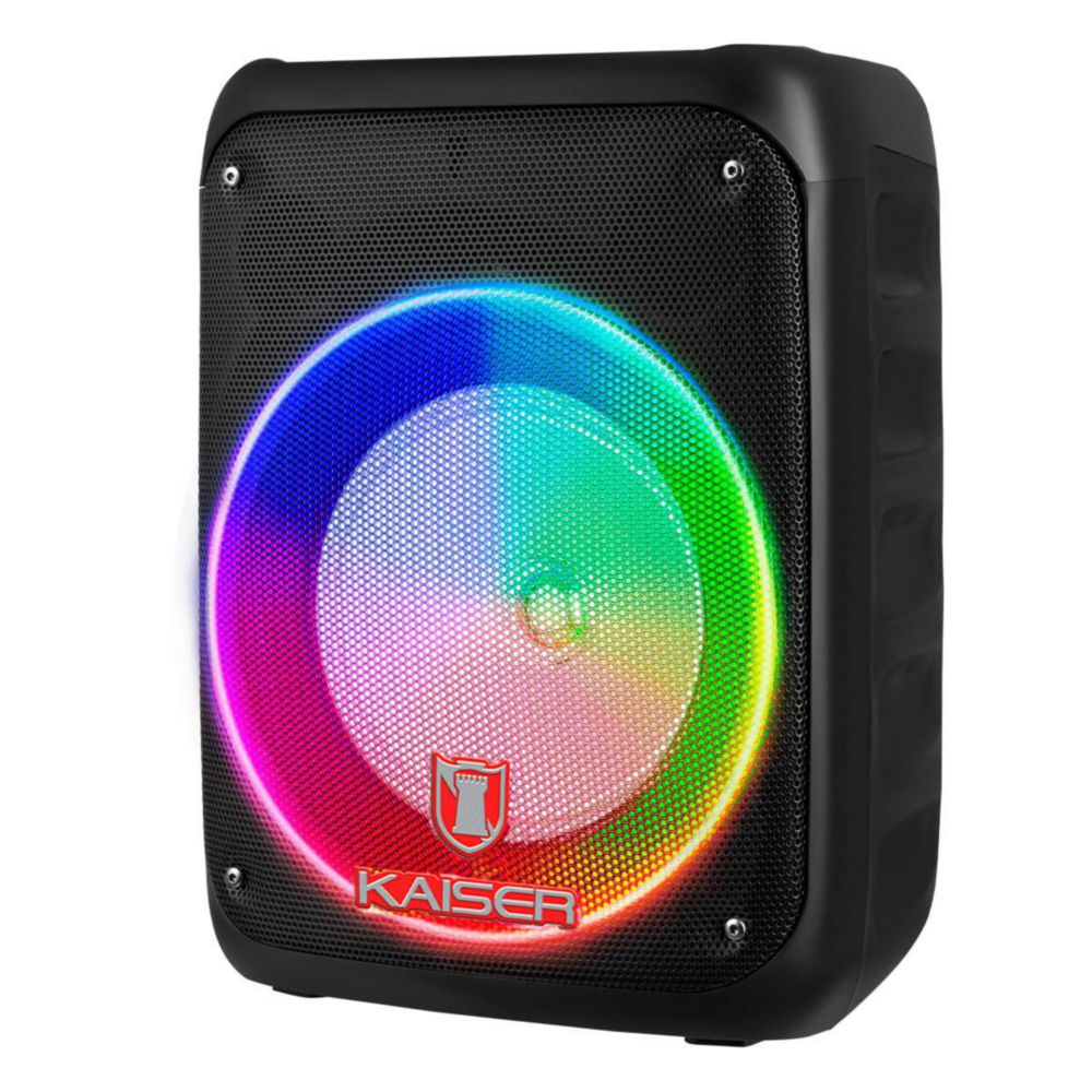 Kaiser Bocina Bluetooth de 8 Pulgadas Portatil Recargable Circle Light