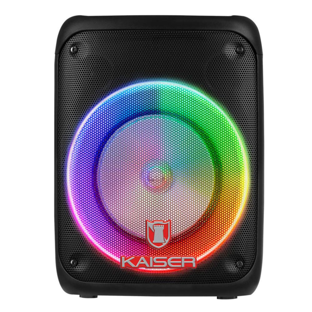 Kaiser Bocina Bluetooth de 8 Pulgadas Portatil Recargable Circle Light