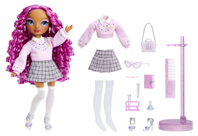 Rainbow High Fashion Doll - Lilac Lane - Muñeca de Moda Morada con Con