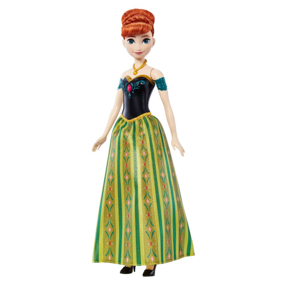 Mattel Disney Frozen Toys, muñeca Cantante Anna con Ropa de Firma, Can