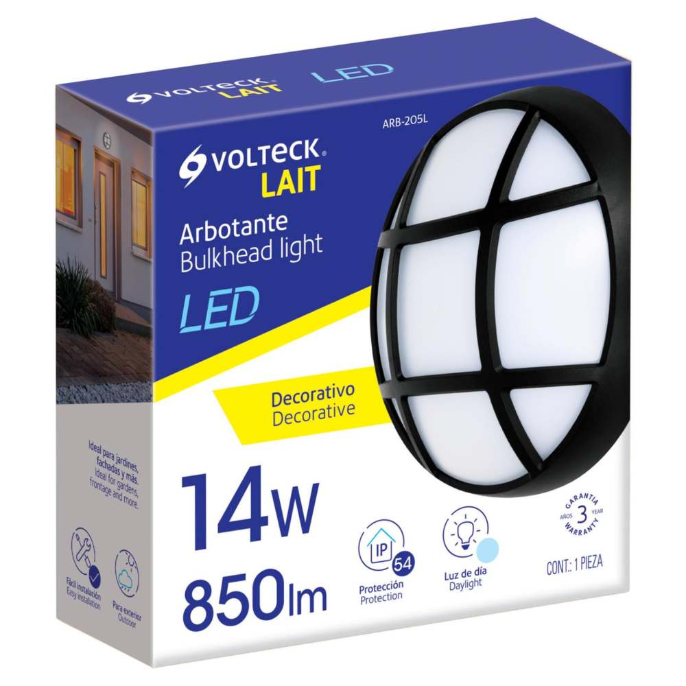 Arbotante Interior Decorativo Negro Led 15w Volteck | Elektra tienda en ...