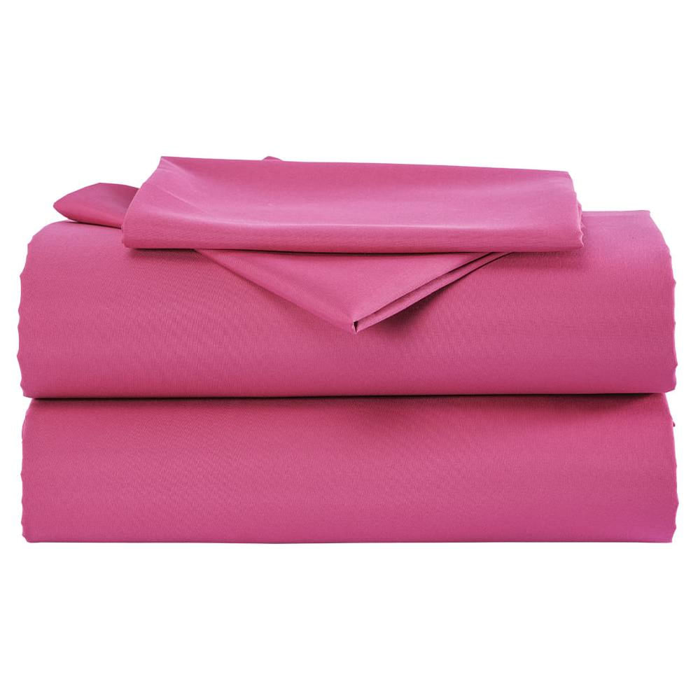 Juego Sábanas Esencial Fiusha Individual Poliéster Concord