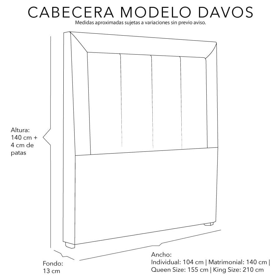 Cabecera King Size Dicasa Davos Verde CZD
