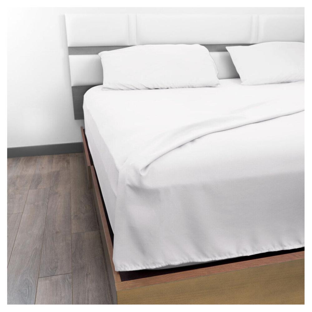 Juego de Sábanas Microfibra Luxury Touch Individual Blanco
