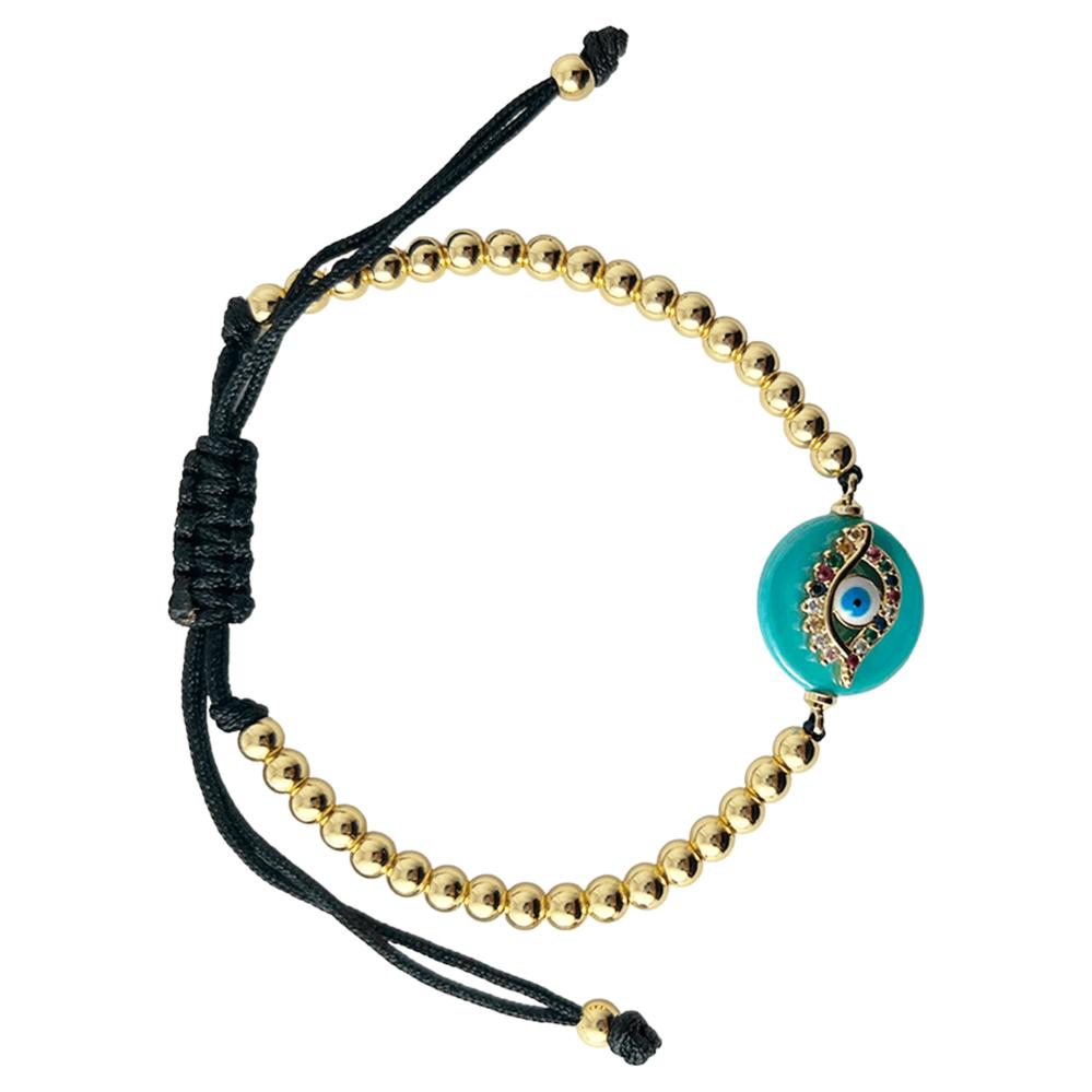 Pulsera Ojo Turco Oro 18K Ilan Dorado Dama 43759 - S024