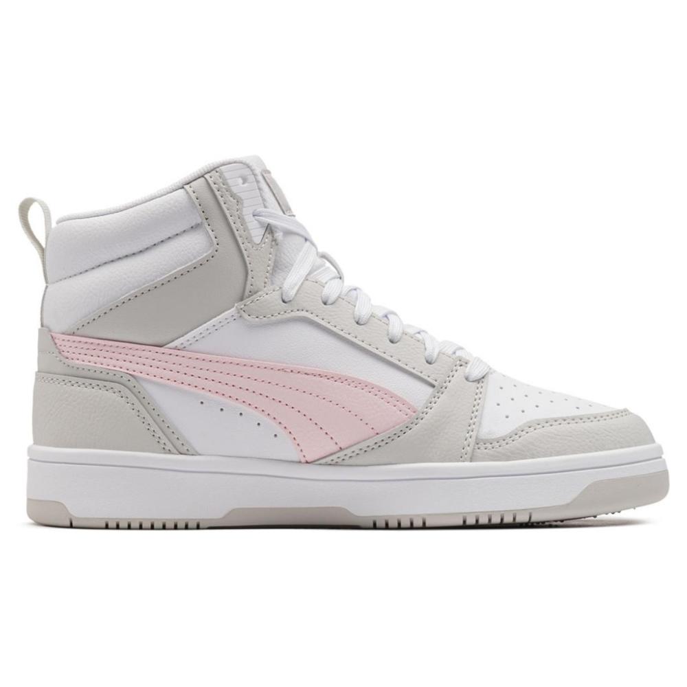 Tenis Puma Rebound V6 MID JR para Mujer 393831-04 Gris
