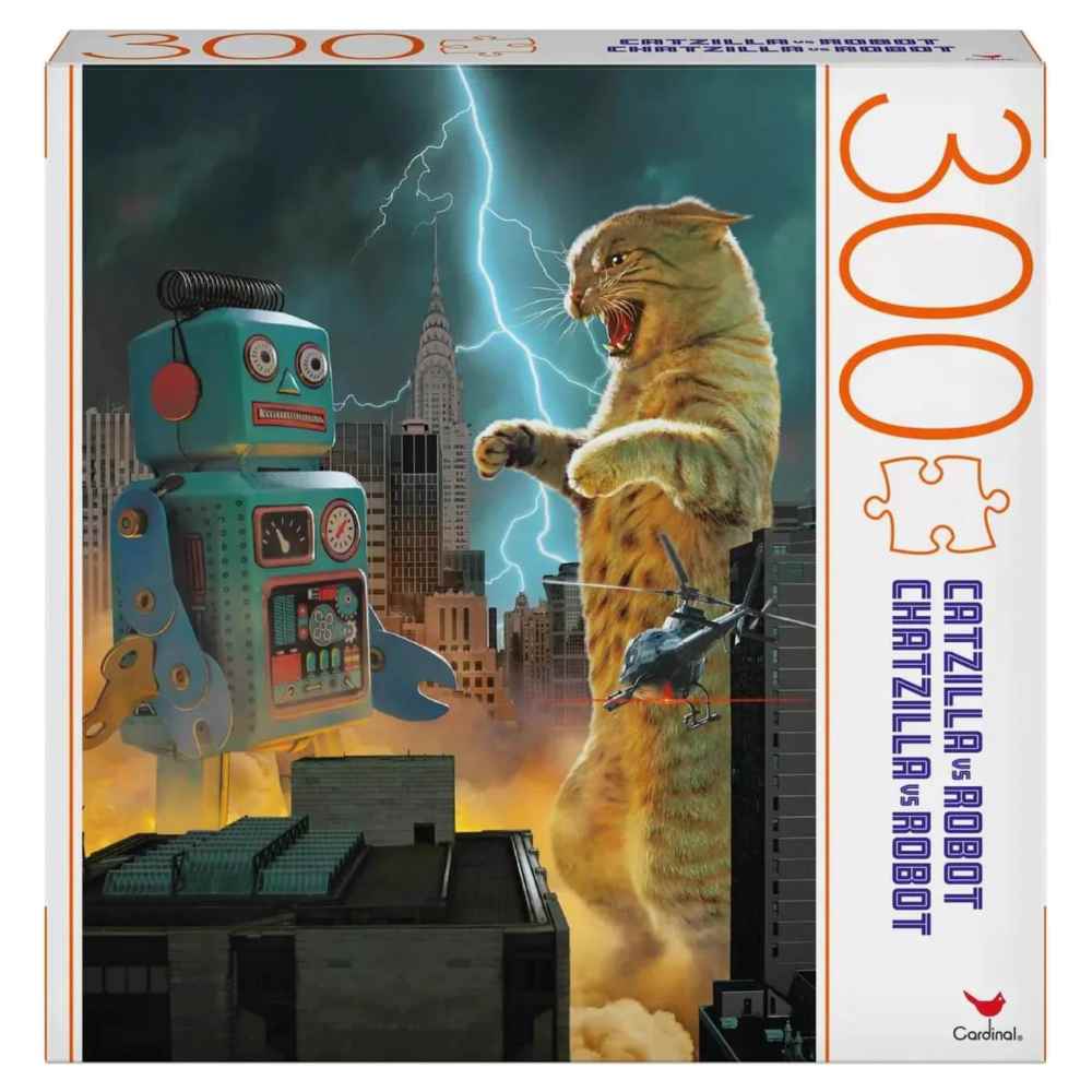 Cardinal: Pop Culture - Catzilla Vs Robot Rompecabezas 300 Piezas
