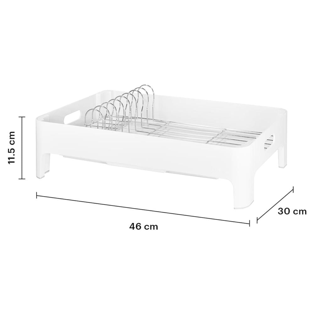 Escurridor de traste de plástico 1 Nivel, Blanco.