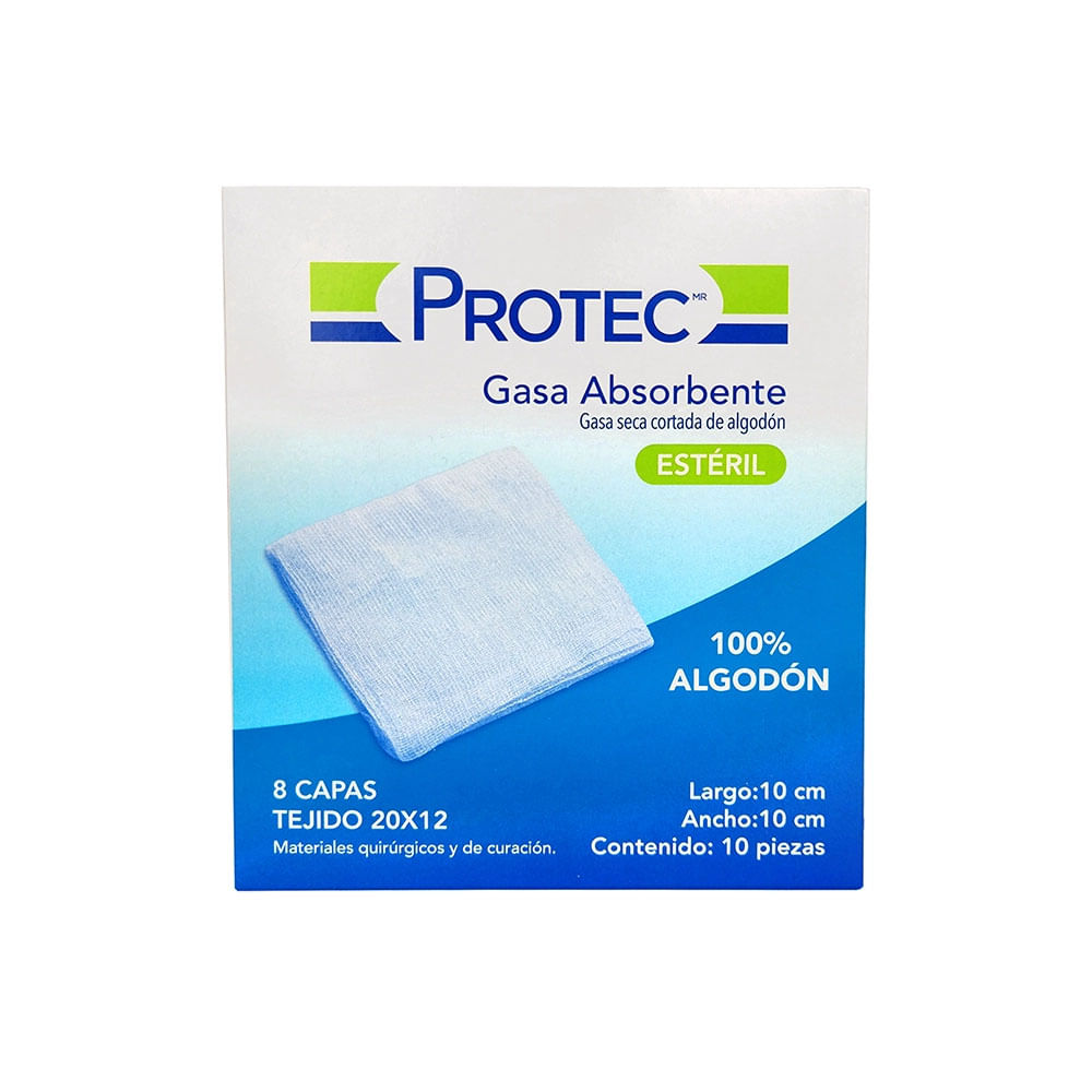 GASA ESTERIL PROTEC GASA 10cm X 10cm Gasa
