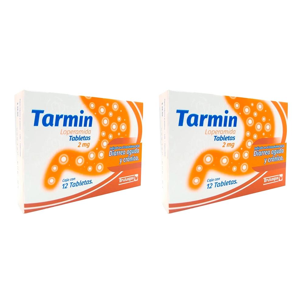 TARMIN 2 MG DOS CAJAS CON 12 TABS C/U LOPERAMIDA 2 mg Tableta