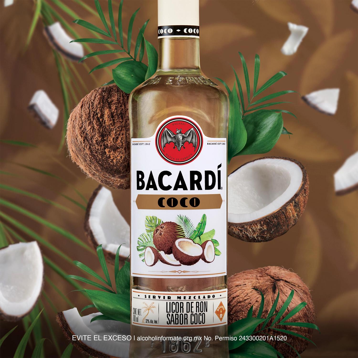 Pack de 4 Licor de Ron Bacardí de Coco 700 ml
