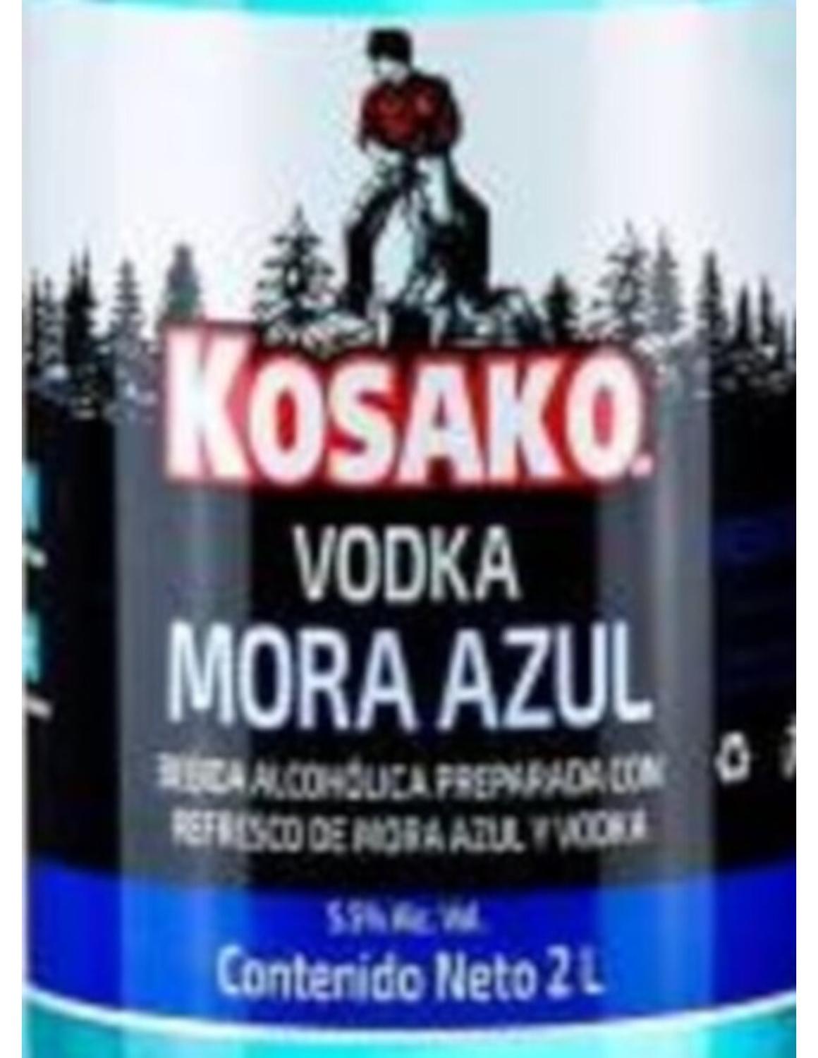 Paquete de 3 Fusión Kosako Vodka/Mora Azul 2 L