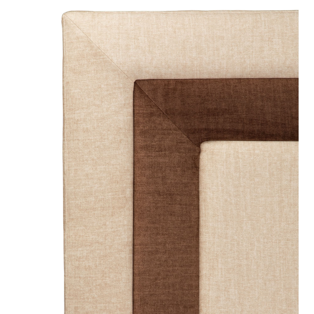 Cabecera King Size Dicasa Bora Crema con franja Café CZD